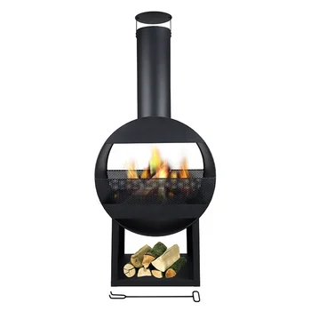 Modern Outdoor Wood Burning Fireplace Modular Steel Chimney Fire Pit ...