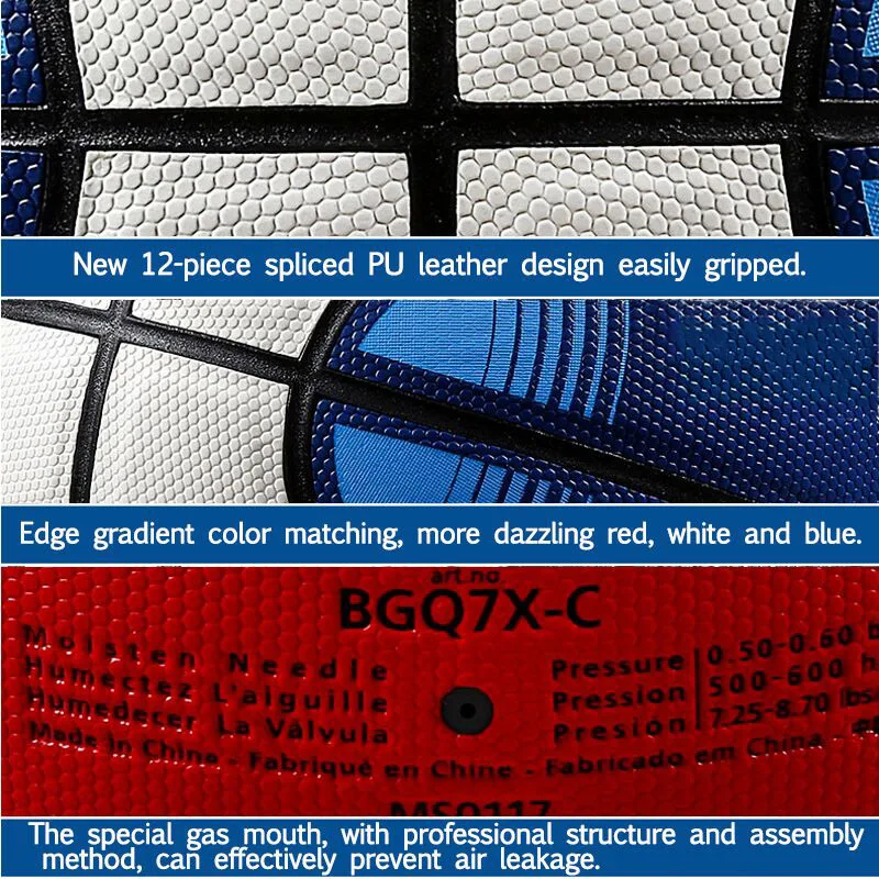 Wholesale Inflatable Basketball GG7 GL7 GG7X Size 7 PU Leather