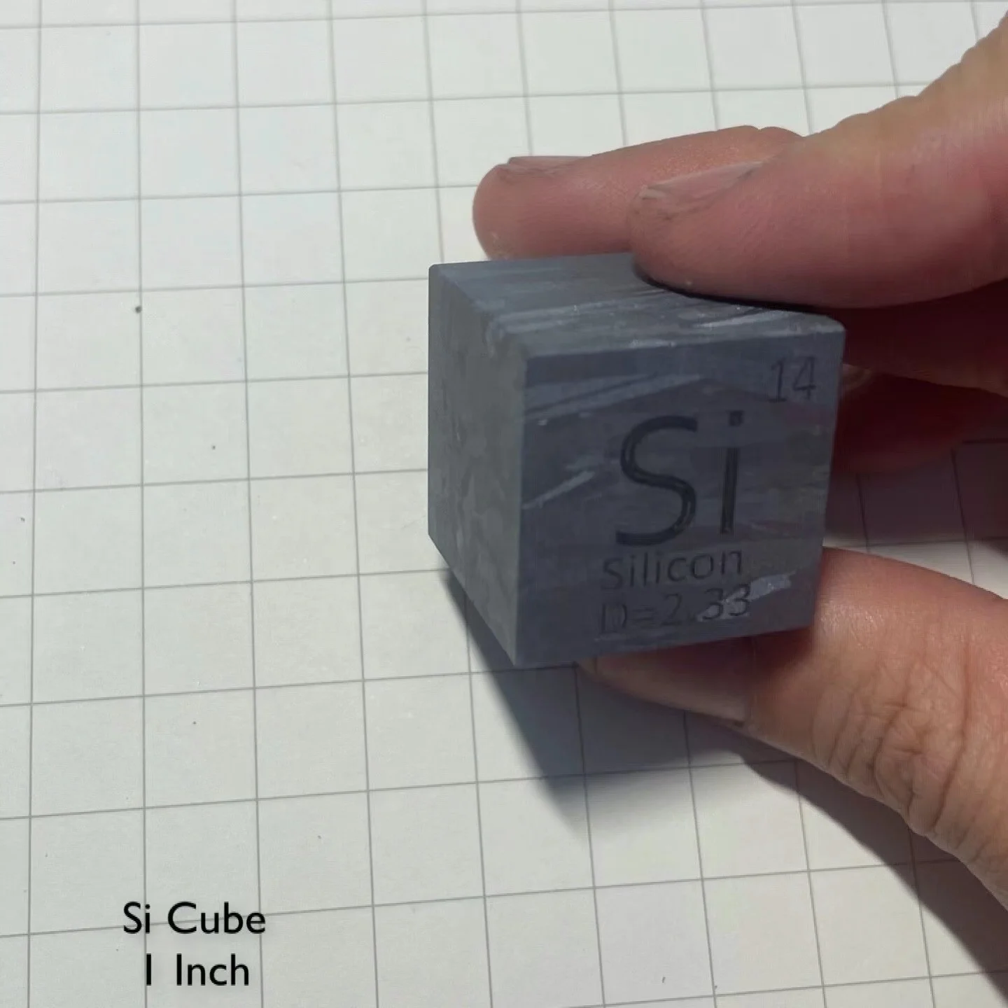25.4mm Silicon Cube Metal - 99.9999% Pure for Element Collection