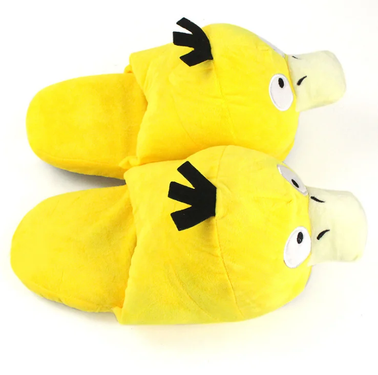 Women's Children Yellow Plush Duck Home Slippers Pvc Warm Slippers ...