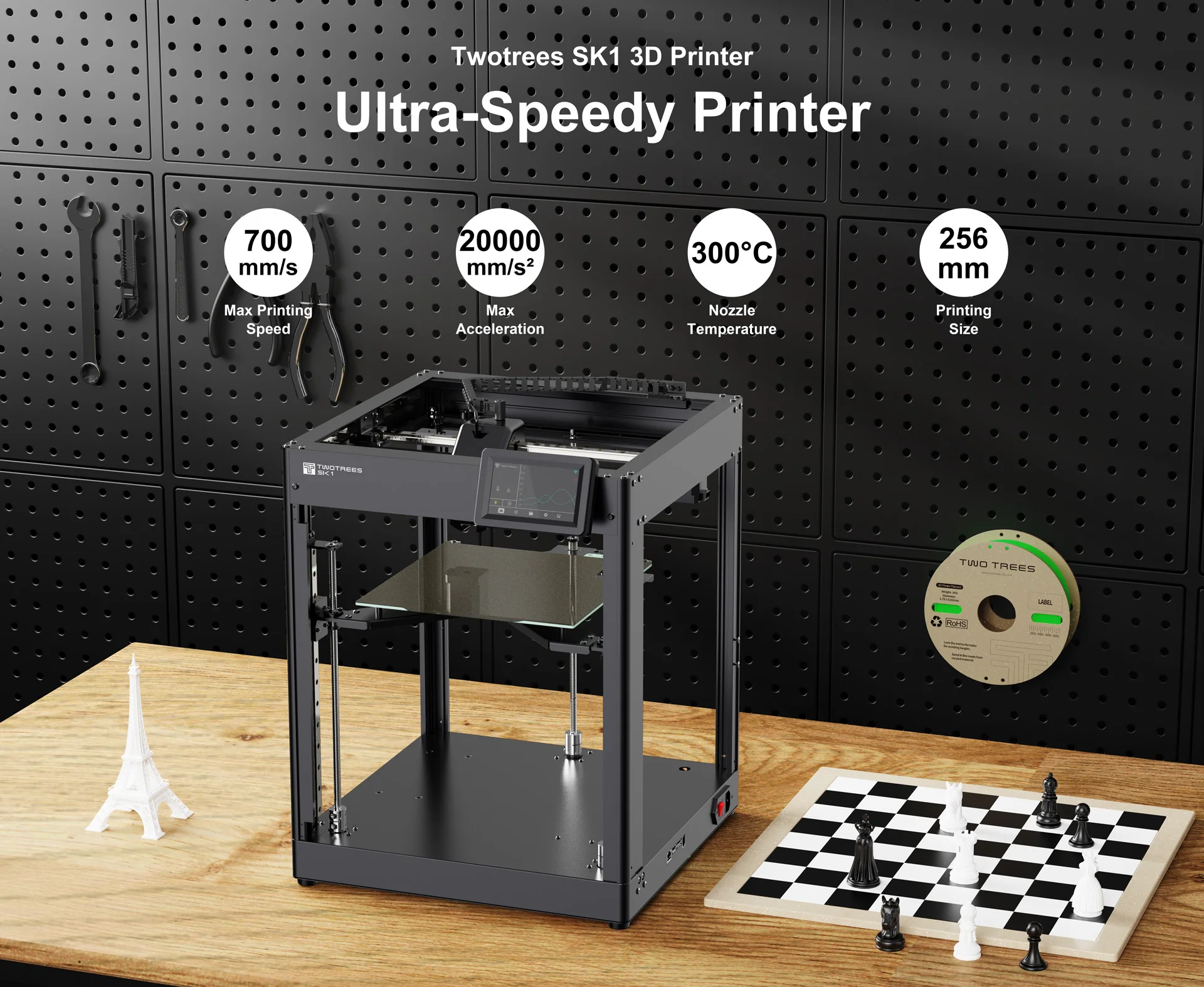 Twotrees Sk1 Corexy 3d Printer 4.3 Inch Touch Color Screen 700mm/s High ...