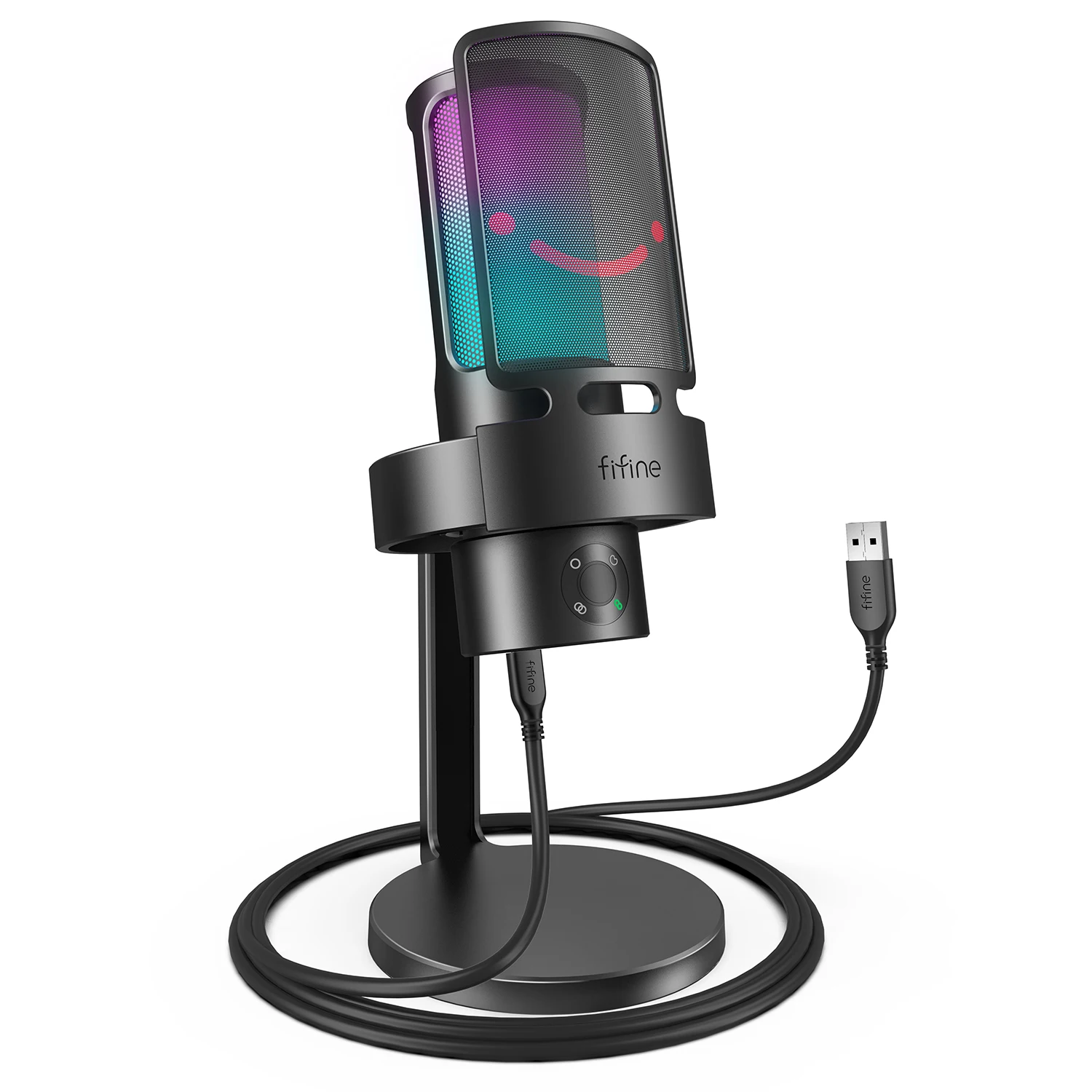 Fifine Rgb Gaming Microphone Professional Rgb Mic Podcast Microphone ...