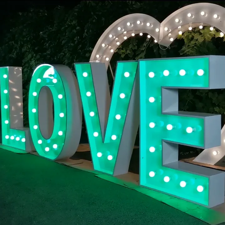 2022 Wowork Rgb 3ft 4ft 3" Led Marquee Light Letters Stand Oh Baby For ...