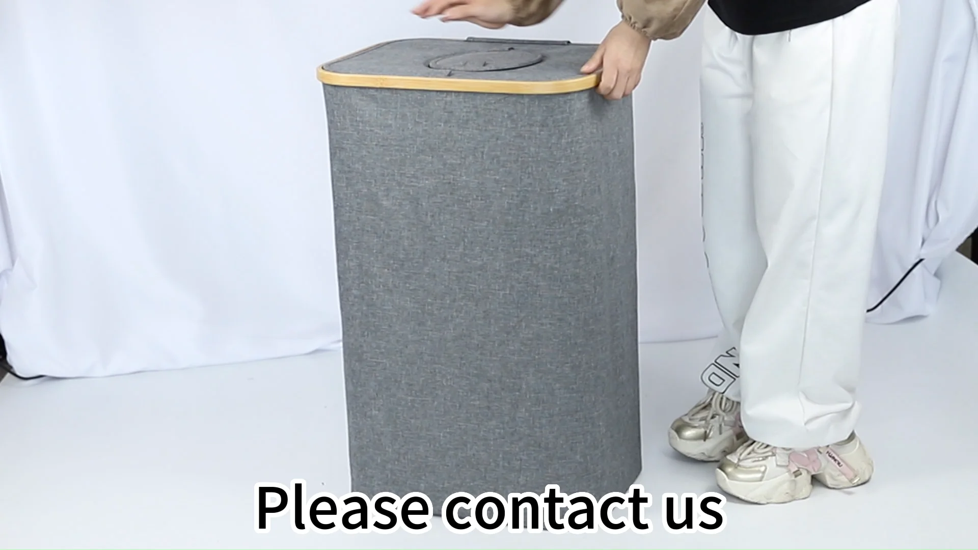 Laundry Hamper With Lid Collapsible Hamper Easy To Move Around Laundry ...