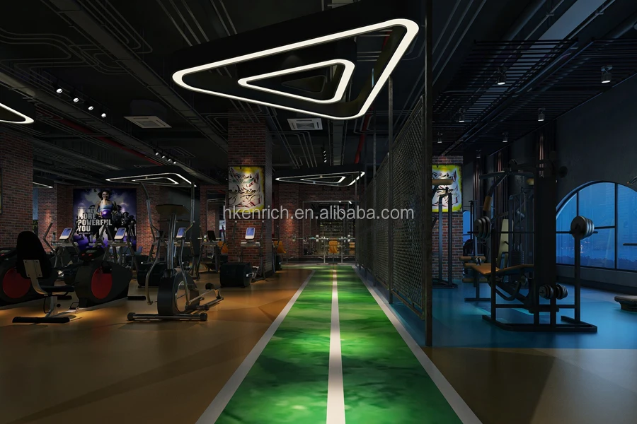 Modern Gym Lighting Continuous Running Linear Led Profile Light With ...
