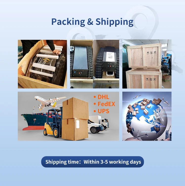 100kg Payload Tank Robot Rubber Crawler Undercarriage Stainless Steel ...