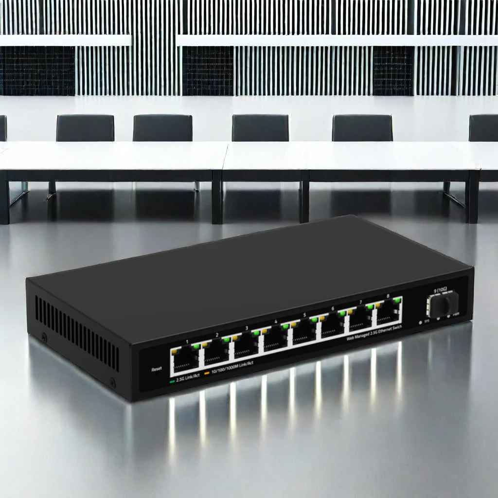 2.5g Web Managed 9-port Ethernet Switch With 10gigabit Uplink 8* 100 ...
