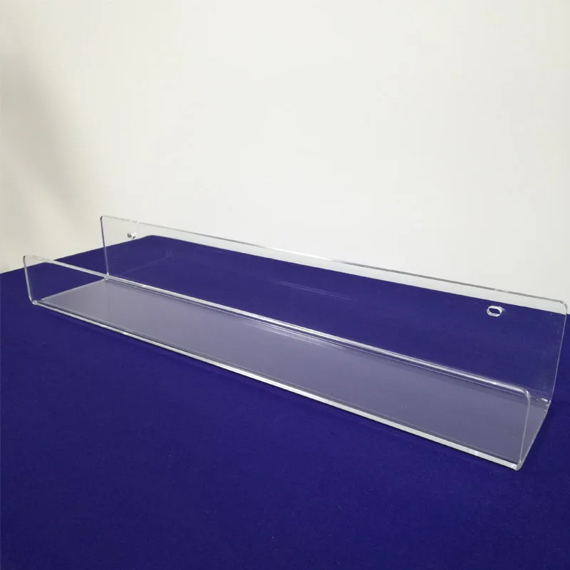 Clear Acrylic Floating Floating Wall Shelf Rack Wall Decorative Ledge ...
