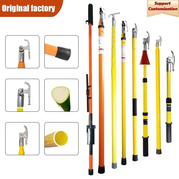 IR-235 High Voltage Fiberglass Telescopic Insulated Hot Stick Rod