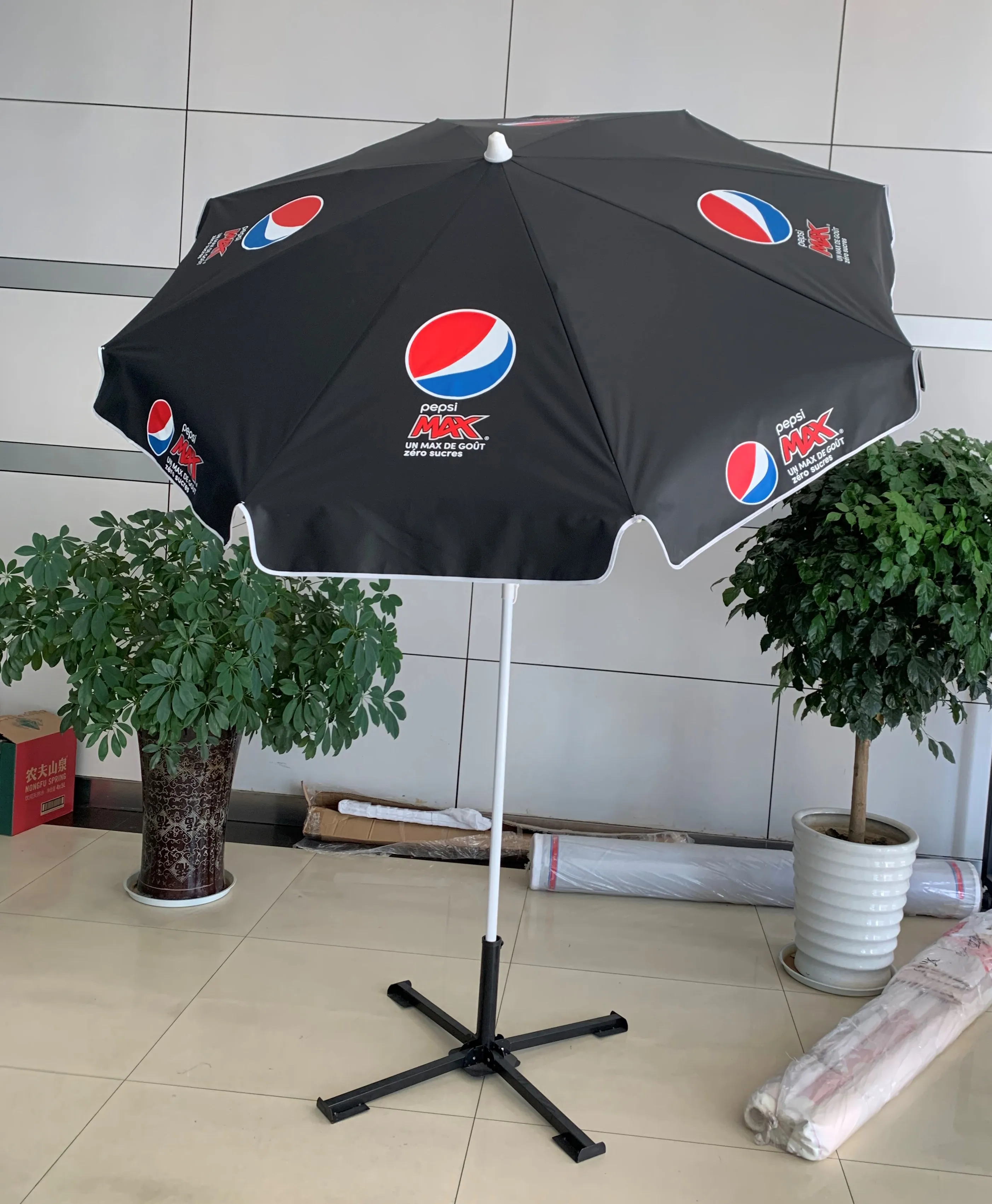 Outdoor RPET Umbrella UV Parasol - Customized Branded Parasol