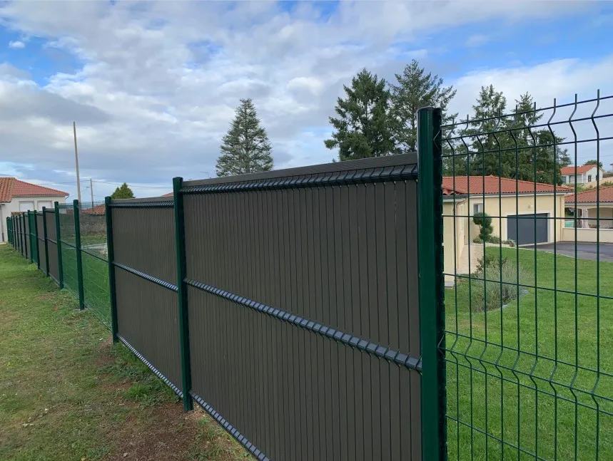 3D Curved Garden Fence Square Post Steel Iron Frame Galvanized+PVC ...
