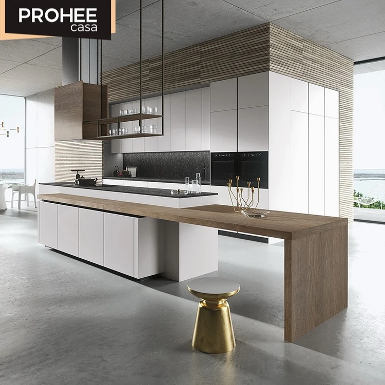 Modern Design Custom Plywood & MDF Panel Kitchen Cabinets Solid Wood ...