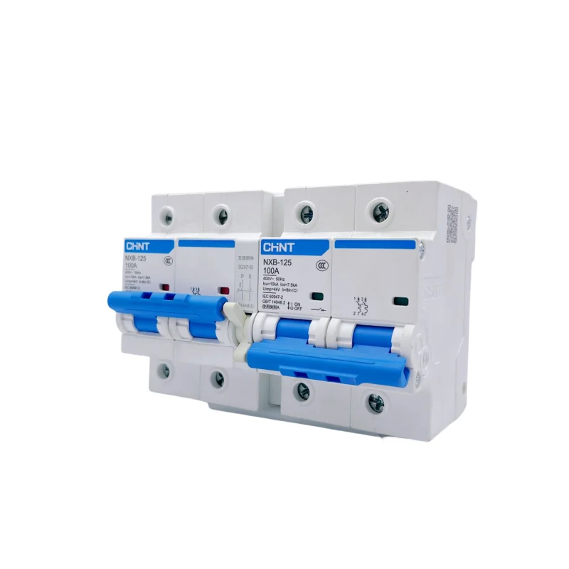 High Quality Chint Mcb 220v 380v Nxb-125 80a 100a 125a Dual Power Interlock Circuit Breaker Dual ...