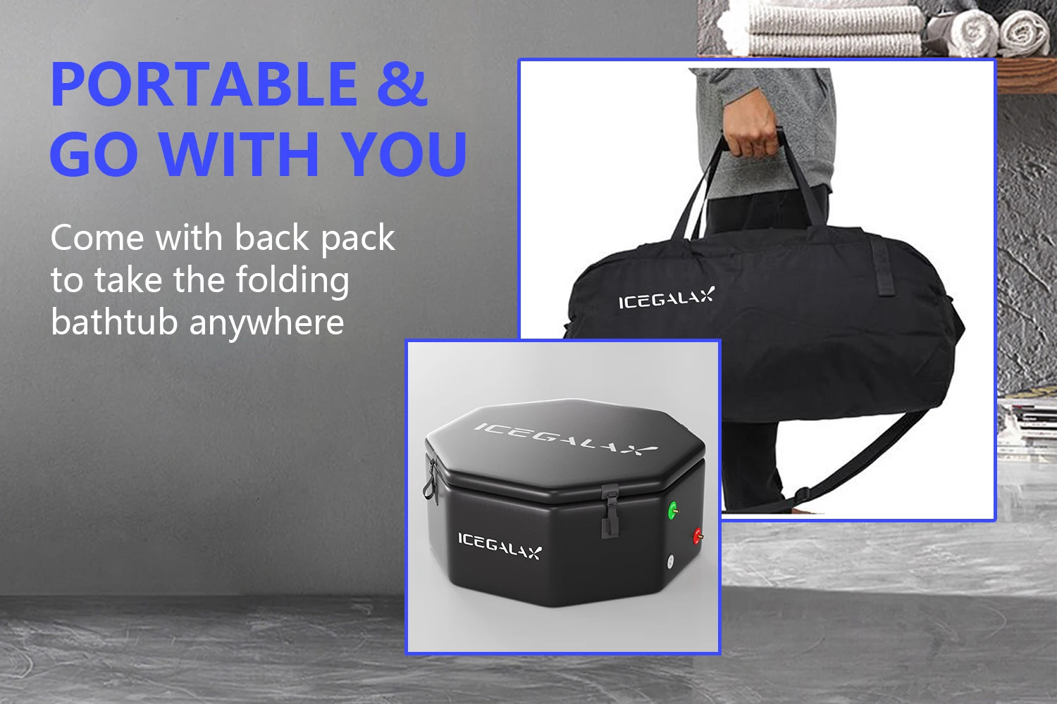 Icegalax Inflatable Ice Bath - Ultimate Cold Plunge Tub