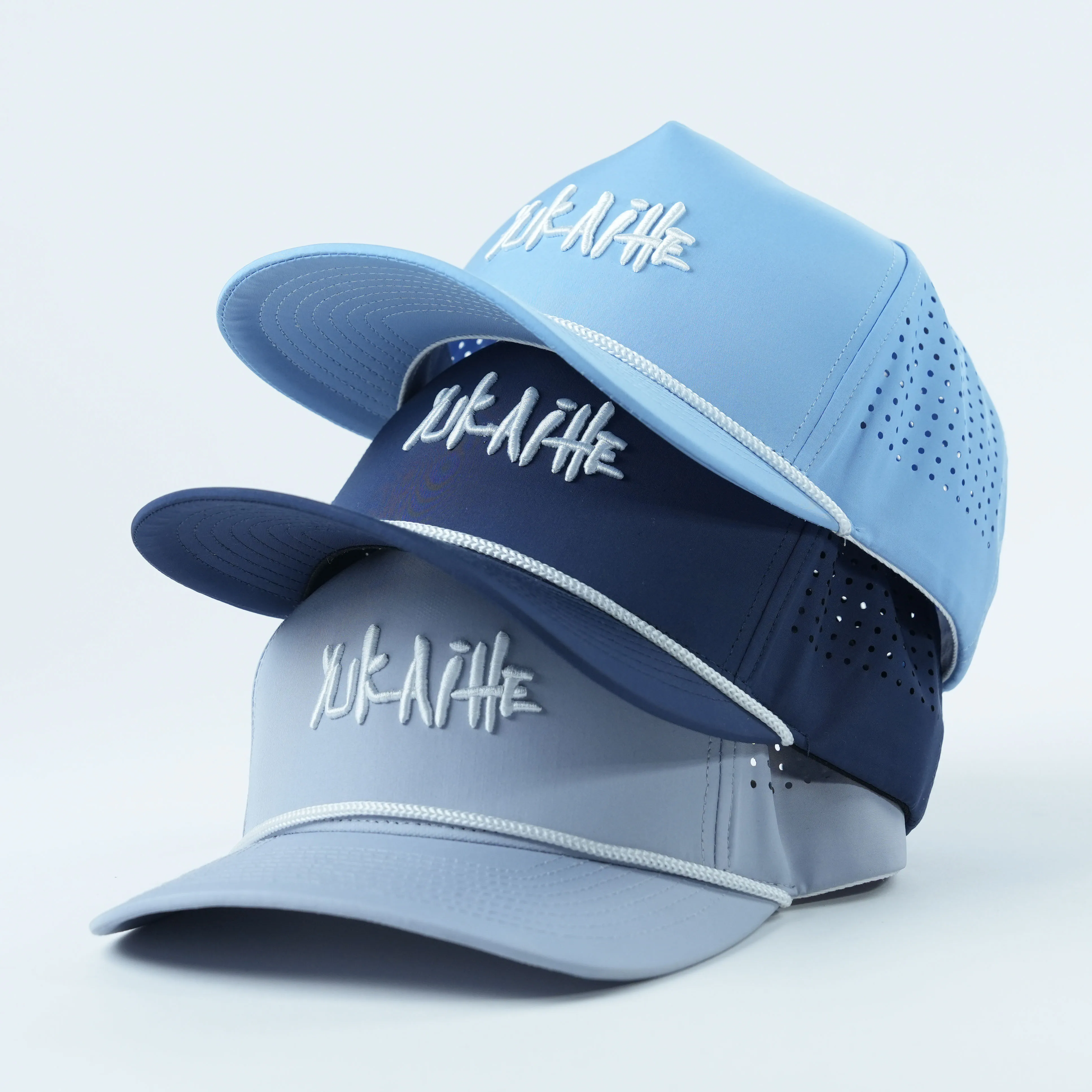 Custom Laser Cut Punching Holes Baseball Caps by Yukaihe