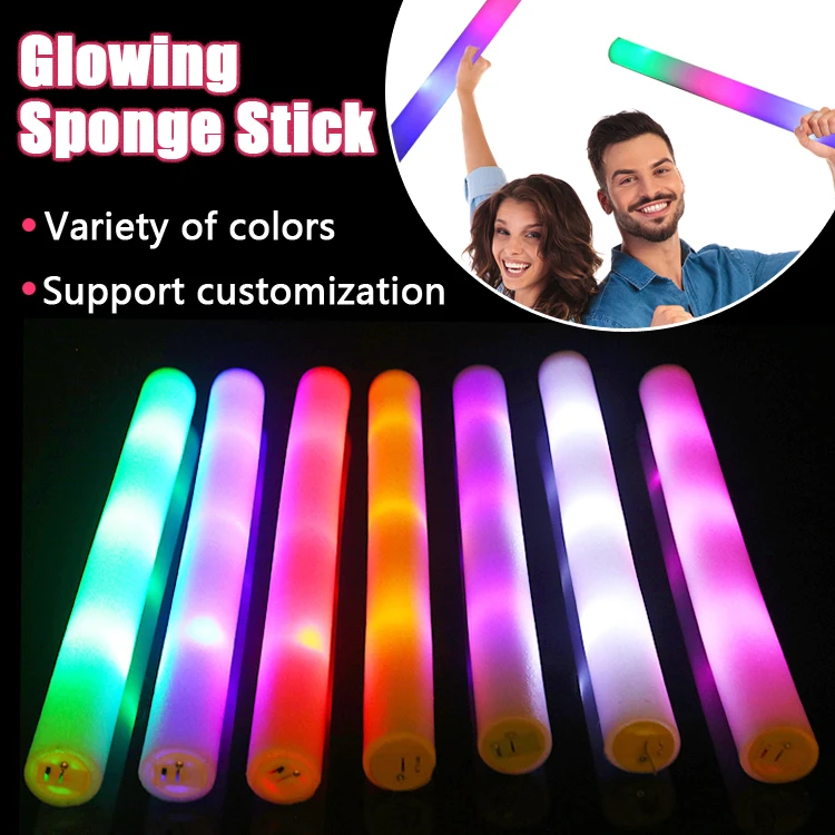 Custom Led Glow Foam Stick Cheap Led Baton Stick Foam Night Run Use ...