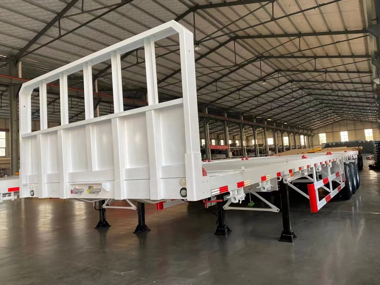 40ft Platform Trailer 60 Tons Cargo Ship Flat Bed Trailer Container ...