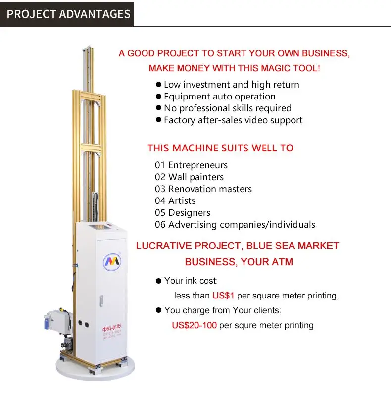 Zkmc Effect Vertical Wall Inkjet Printer 3d Portable Automatic Wall ...