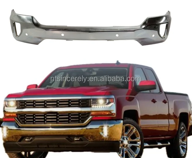 New Chrome Front Bumper Face Bar for Chevy Silverado 1500 2016-2018 W ...