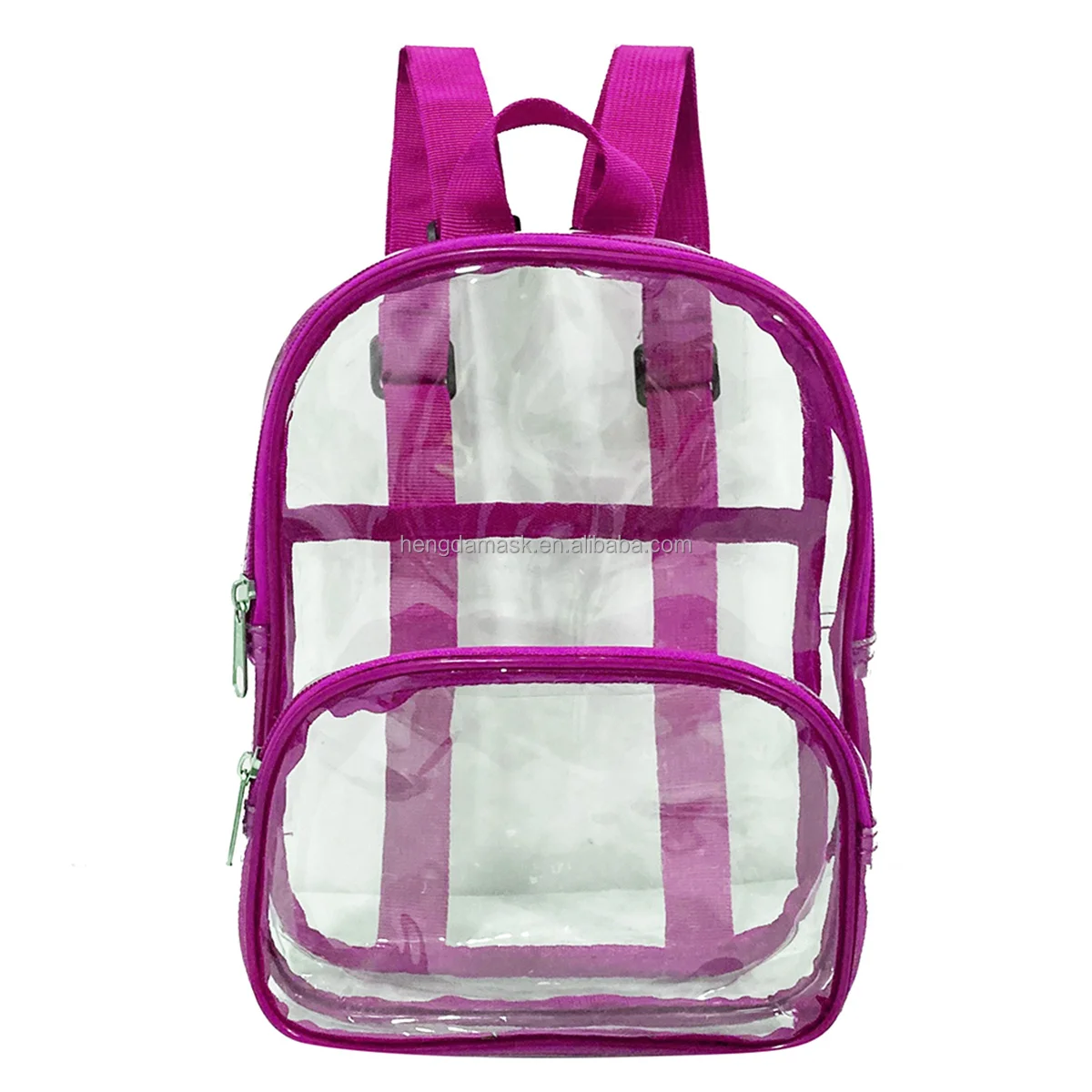 Custom Color Pvc Transparent Backpack See Through Waterproof Women Mini ...