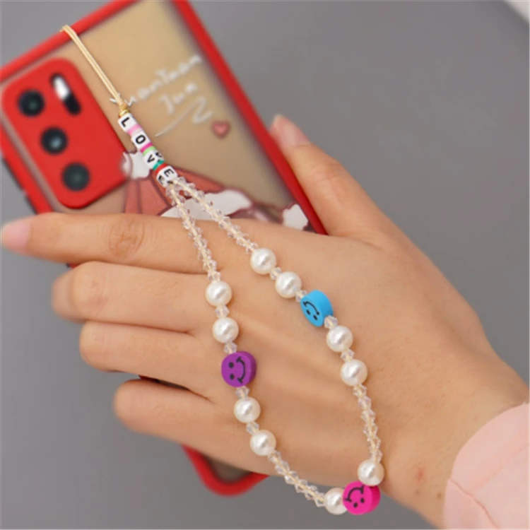 Fashion Cute Custom Colorful Cell Phone Chain Handmade Charm Mobile ...