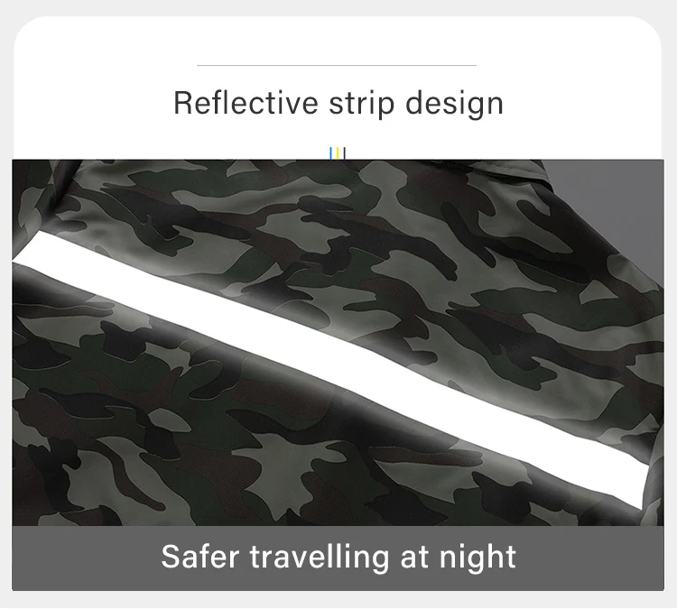 Summer Cool Must Have Multi Pocket Front Rear Reflective Strip Design ...