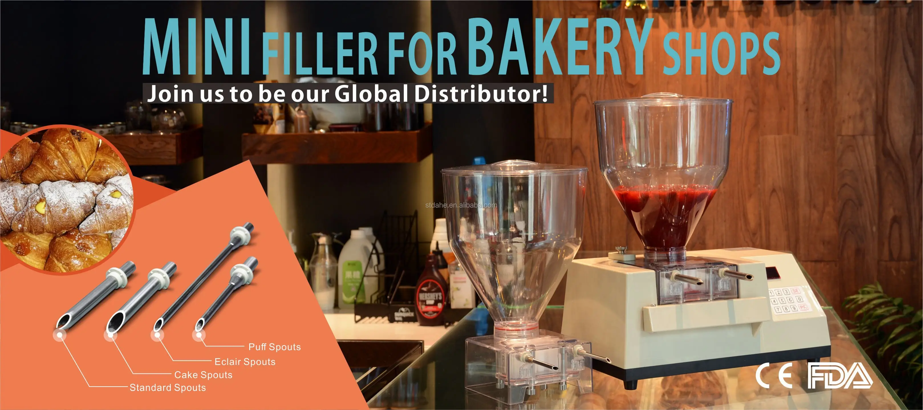 Hot Sale Jam Injector Semi-automatic Jelly Filler Manual Donut Filling ...