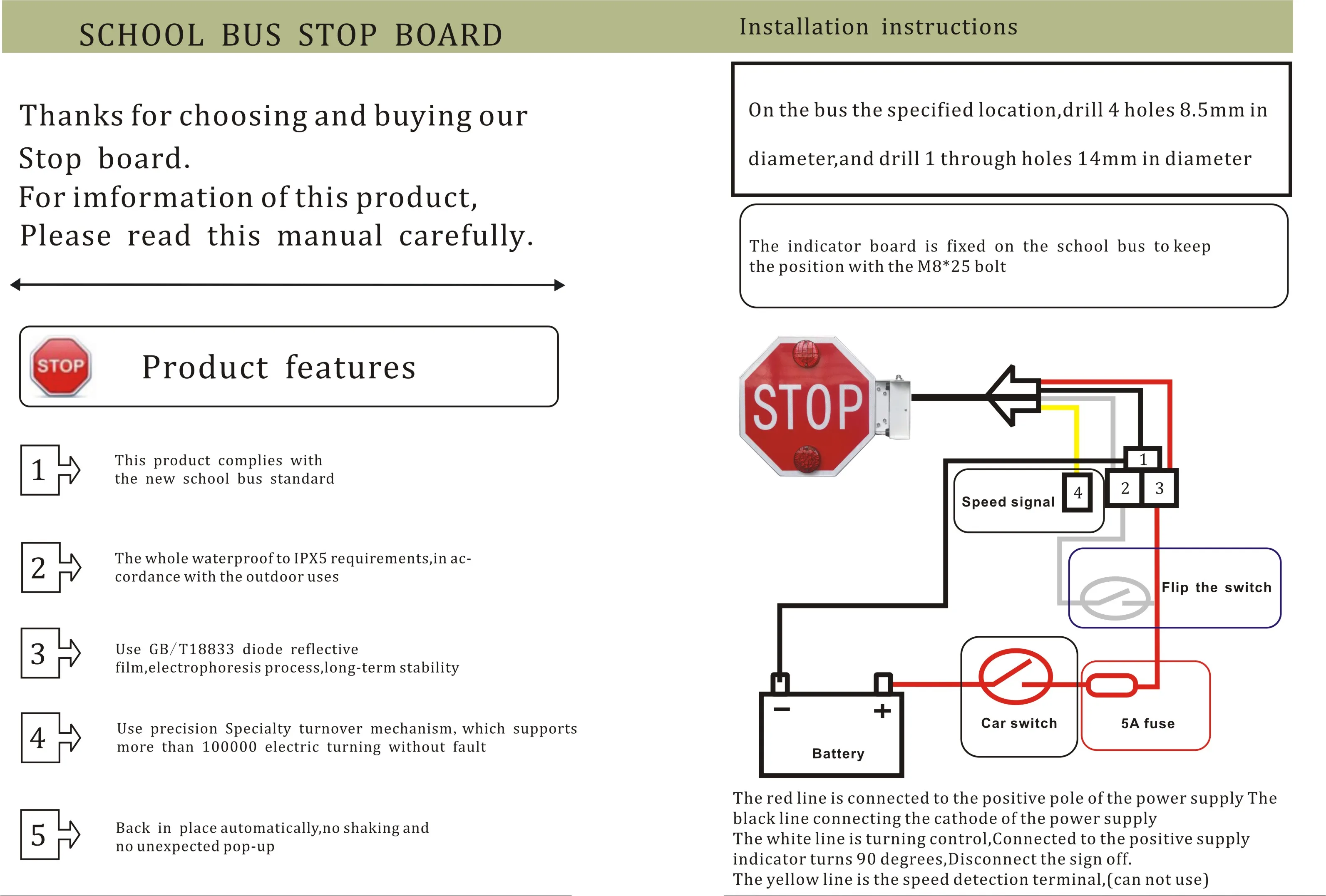 12V 24V School Bus LED Flash Sign Stop Arm| Alibaba.com
