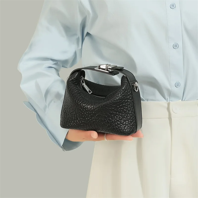 Toutou Head Cowhide Bubble Pattern High Definition Crossbody Small Bag ...