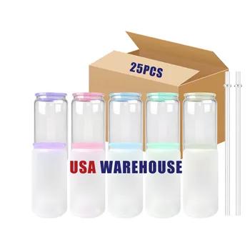 Usa Warehouse 16oz Transparent Frosted Libby Soda Sublimation Glass ...