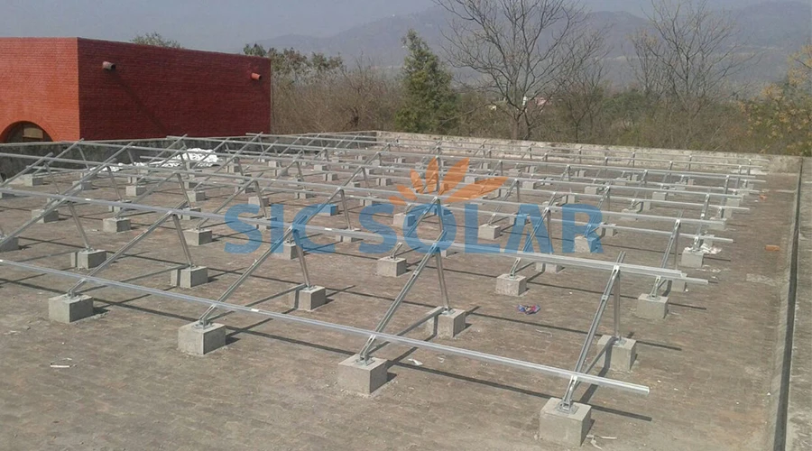Flat Roof Solar Pv Fixed Triangle Racks Bracket Racking Mounting System ...