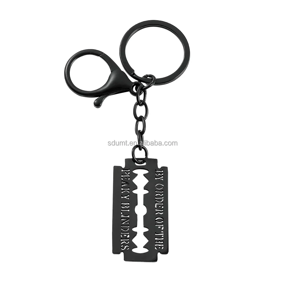 Bloody Gang Razor Party Titanium Steel Razor Blade Keychain Men's ...
