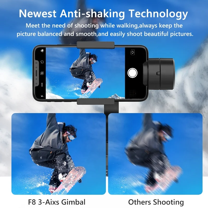 Alibaba.com: Takenoken F8 3-axis gimbal selfie stick with anti-shake tripod for mobile phones ...