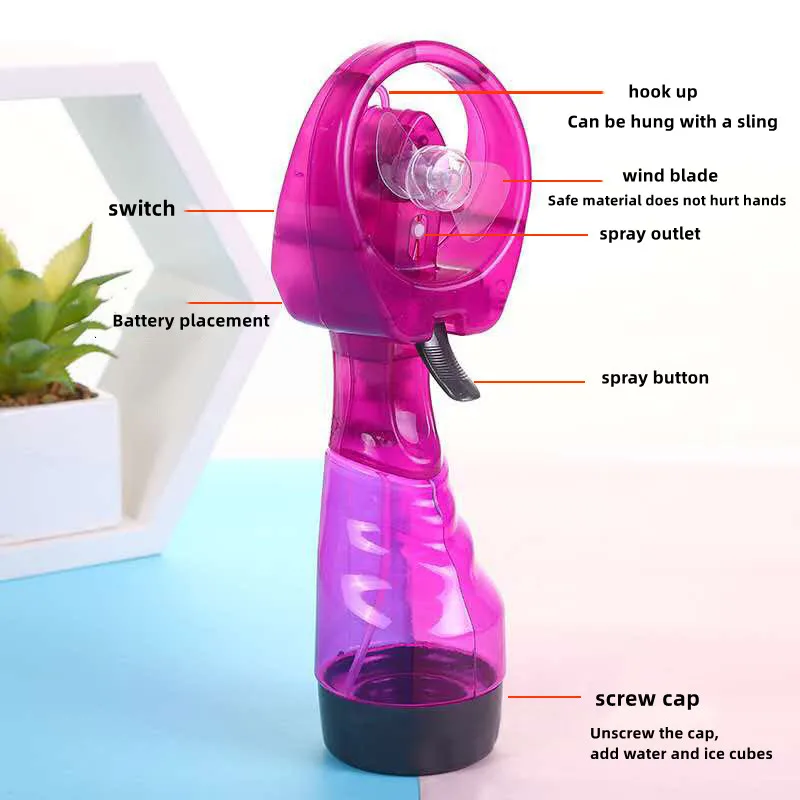 Portable Handheld Mini Water Spray Fan Summer Outdoor Travel Cooling ...