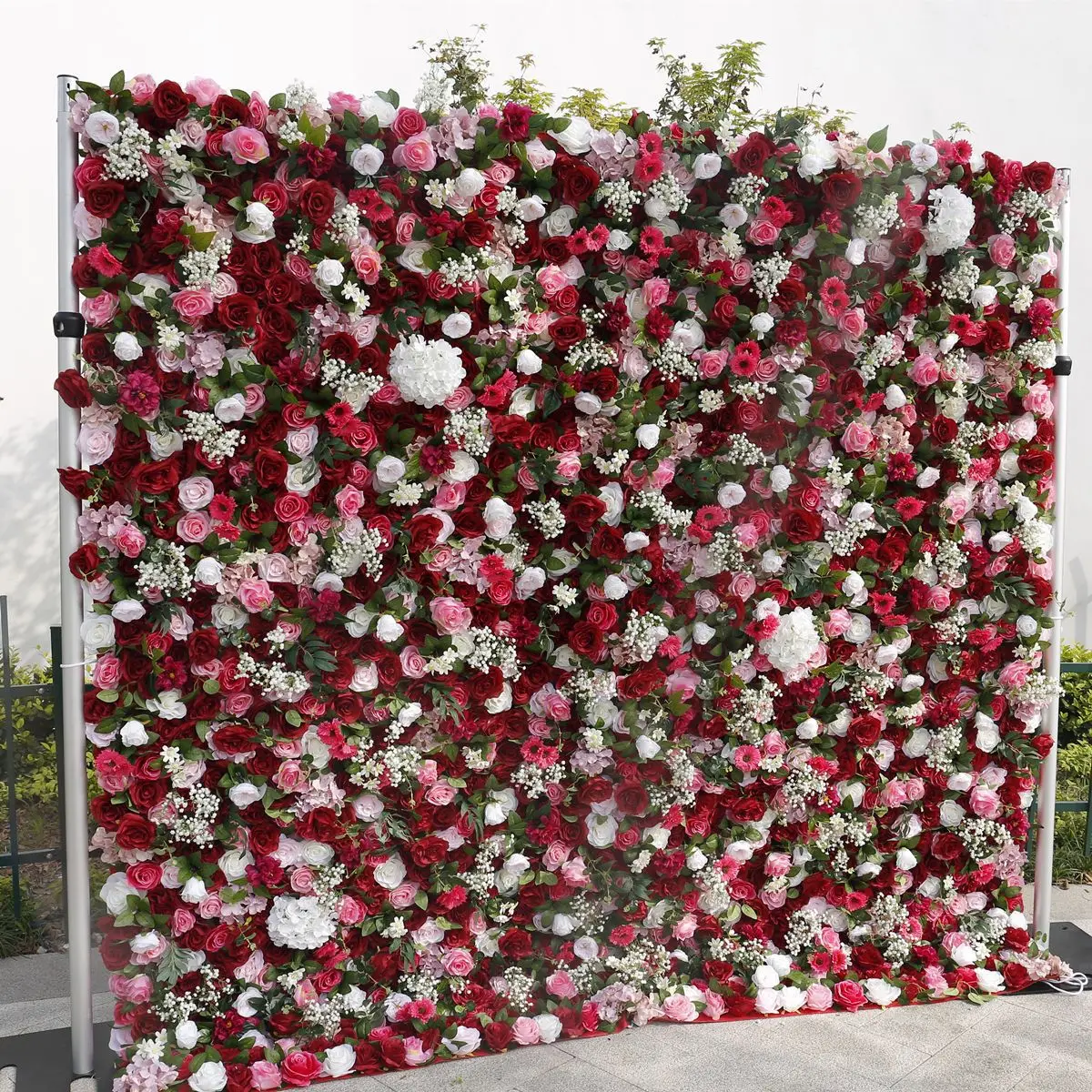 Flower Wall Backdrop 8ftx8ft Size Cloth Flower Wall For Wedding ...