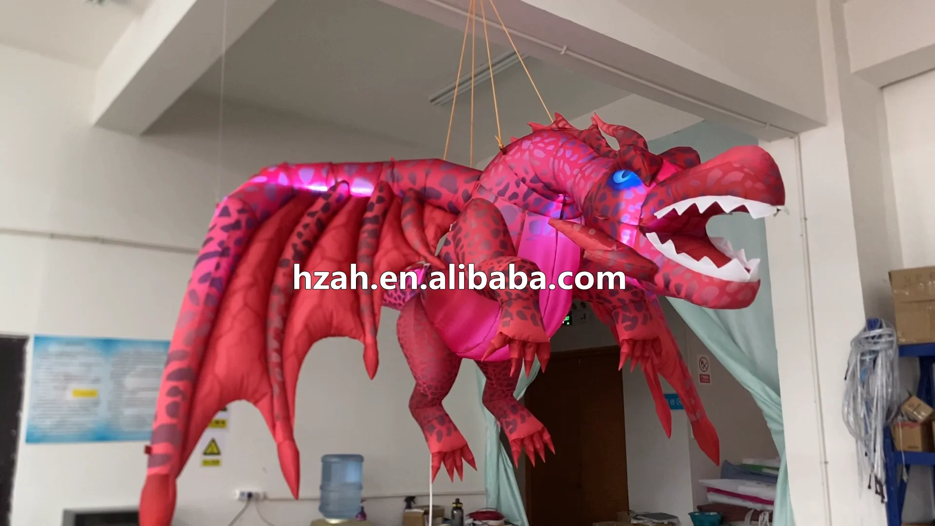 Giant Airblown Inflatable Fire Dragon With Wings Breathing Dragon ...