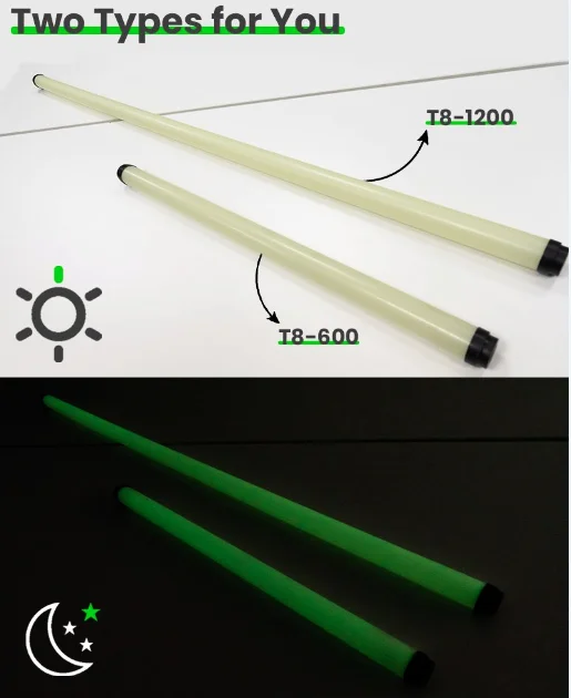 Glow In Dark T8 Lamp Cover Outdoor Pp Material Led Tube Light Fixture ...