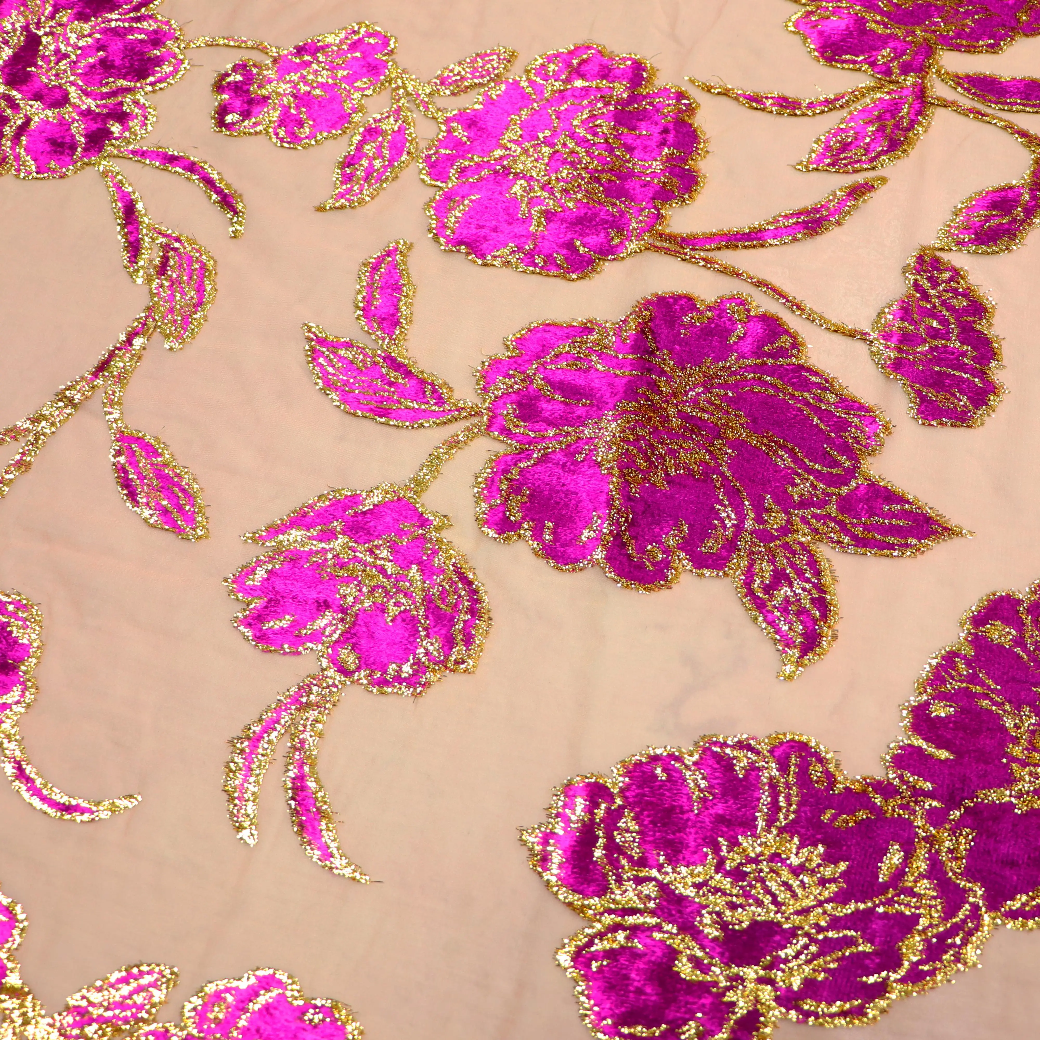 Luxury Lurex Fabric Velvet Brocade Fabric Metallic Velvet Brocade ...