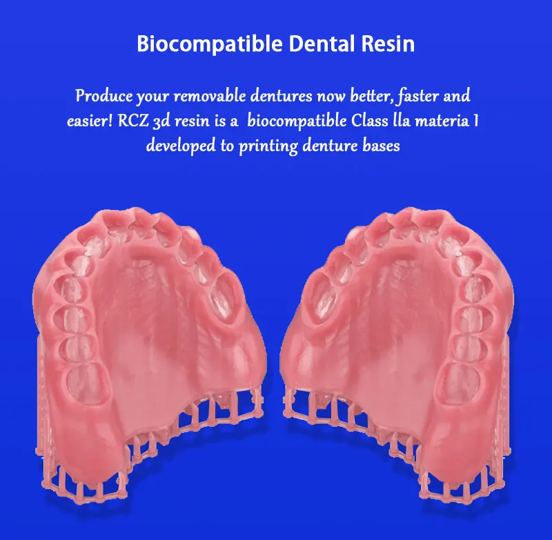 Denture Resin Pink Color 3D Dental Liquid Resin 405nm