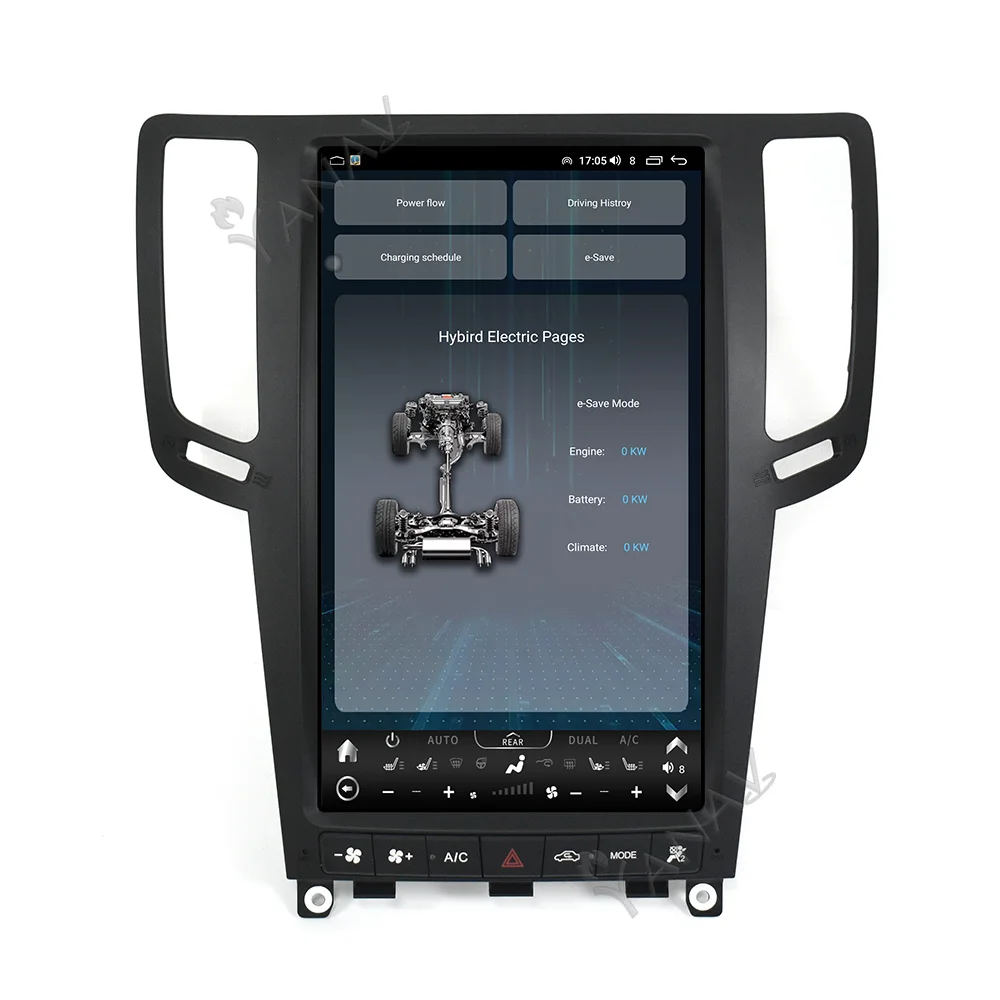 13.6 Inch Android 12 Auto Vertical Touch Screen Dvd Player Carplay Gps ...