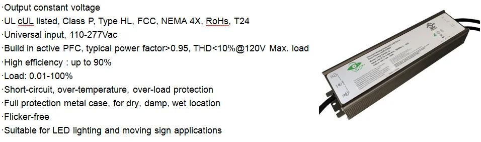 150w Led Driver Triac Dimming 6.5a 150w 24v Power Supply Ip66 Rainproof ...