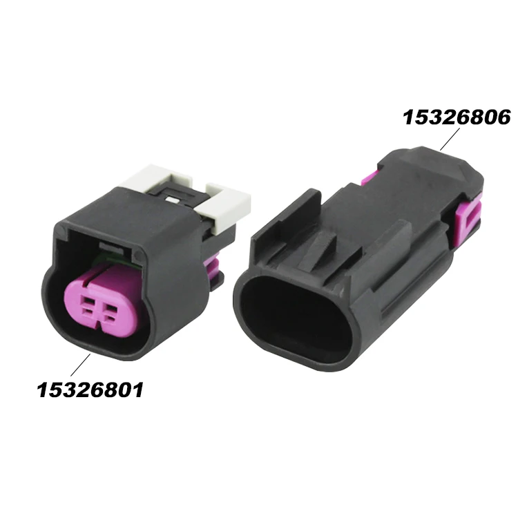 15326806 15326801 2 pin için delphi konektörü otomotiv yakıt pompası ...
