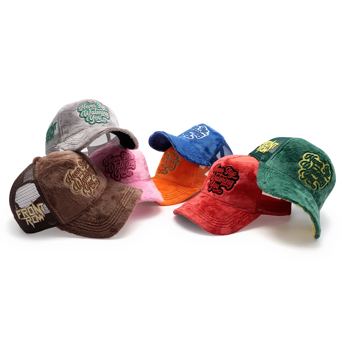 5 Panel Embroidery Manufacturer - Custom Fuzzy Velvet Hats