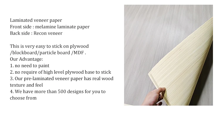 Laminated Veneer Paper - Melamine Faced Veneer for Plywood