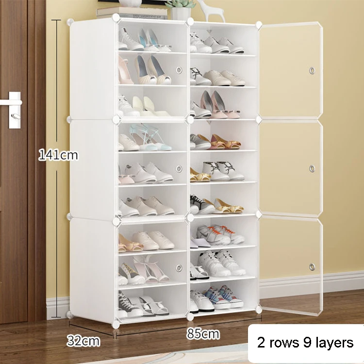 Simple Design Folding Shoes Rack Extendable Plastic 9 Layers Storage ...