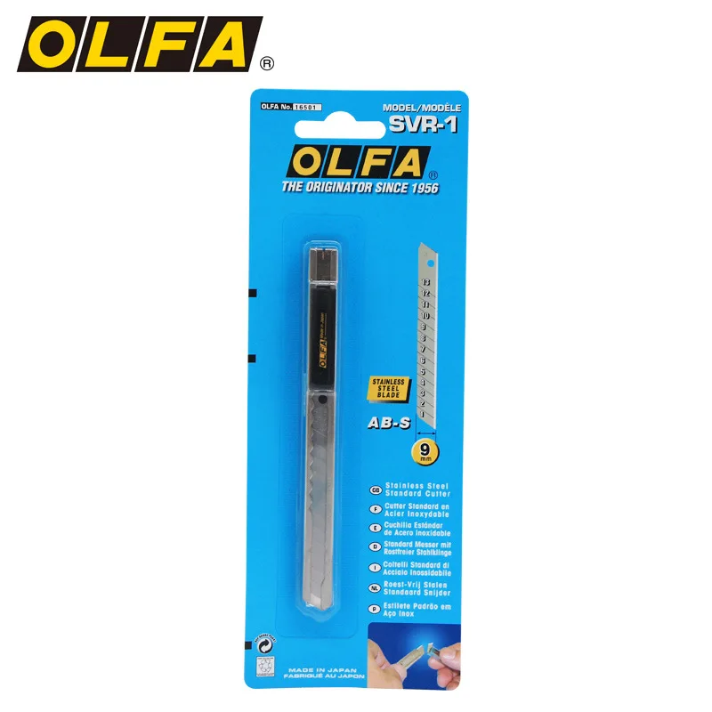 OLFA 9mm Stainless Steel Utility Knife (SVR-1) - Multi-Purpose Retractable Precision Knife w ...