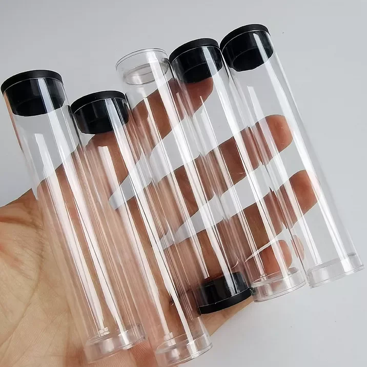 Clear Cylinder Plastic Packaging Tubes by Original Manufacturer