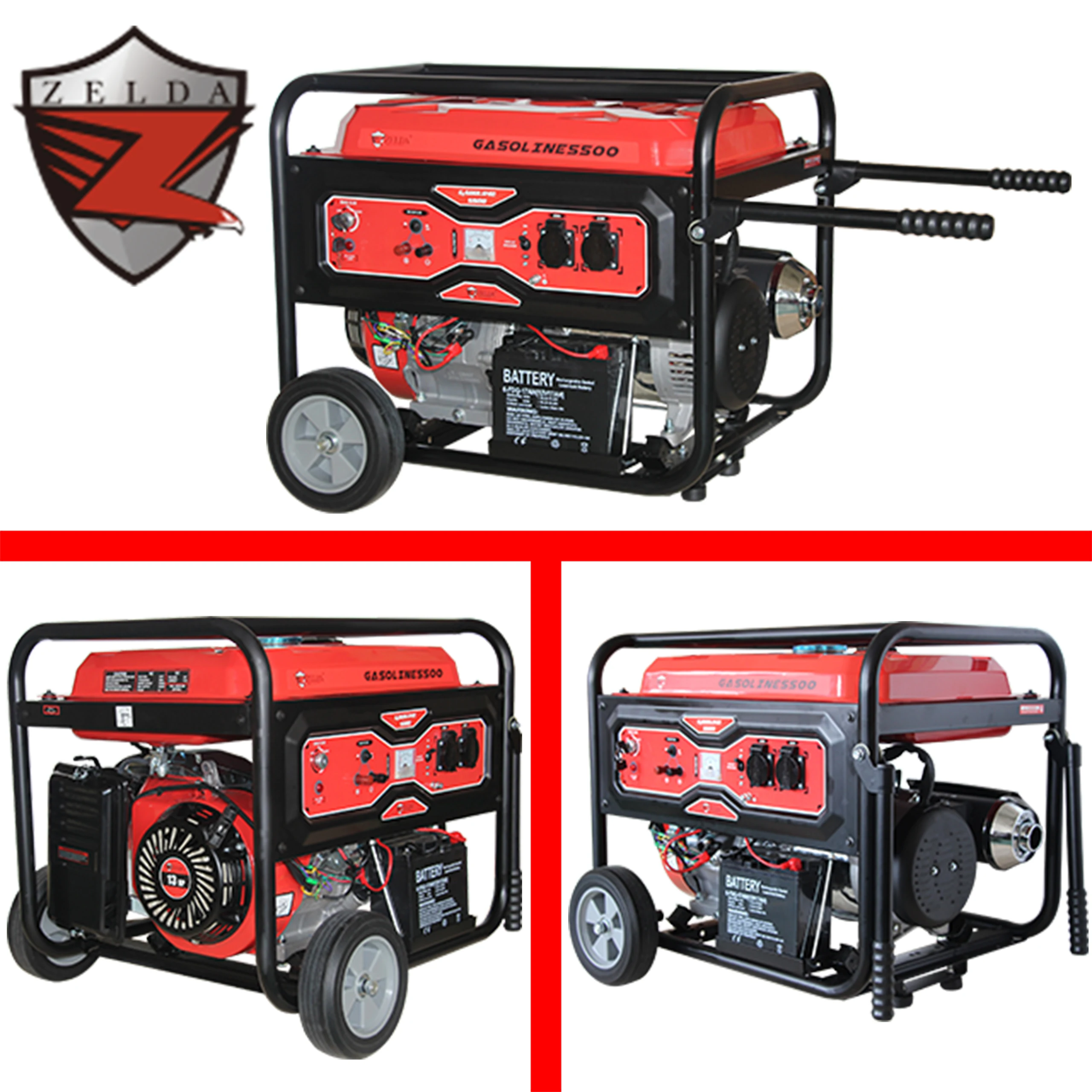 Zelda 5.5kw Portable Generators 230v 13hp Electric Start Alternator ...