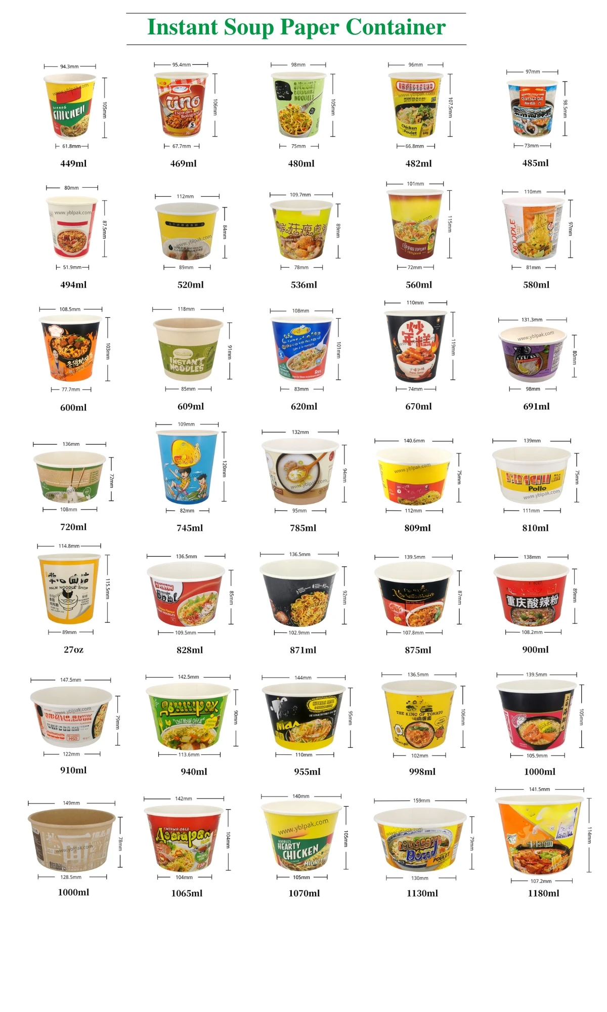 Xiamen Customizable Double Wall Ramen Paper Cup Biodegradable Soup ...