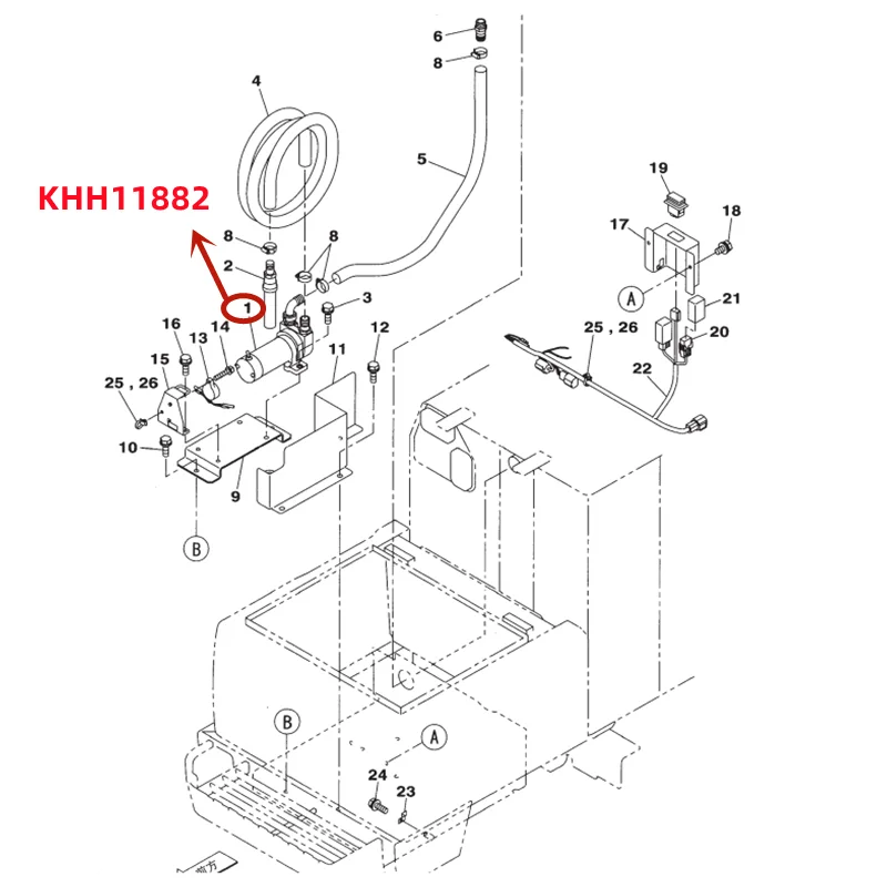 Genuine Fuel Feed Pump KHH11882 for Sumitomo Excavators